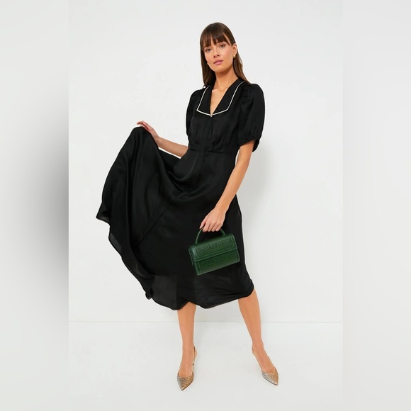 Tuckernuck | Dresses | New The Great Tuckernuck Melody Satin Black Puff ...